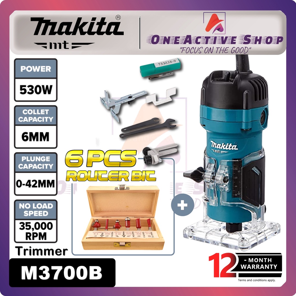 MAKITA Trimmer Router 530W M3700B - 1 Year Warranty ( MAKITA ROUTER ...