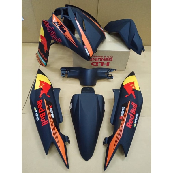COVERSET YAMAHA EGO S/EGO S FI MATT BLACK REDBULL EDITION | Shopee Malaysia