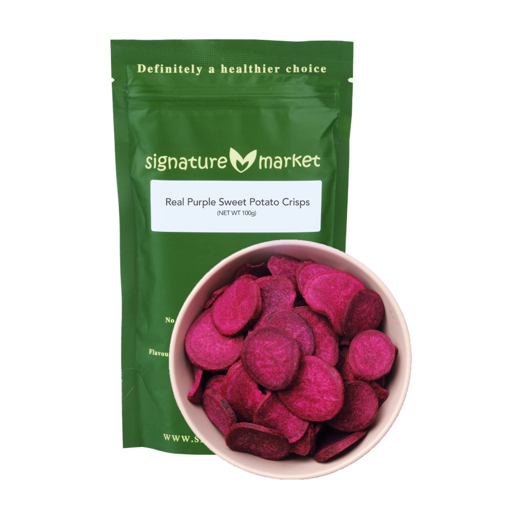 Signature Market Real Purple Sweet Potato Crisps (100g) | Shopee Malaysia