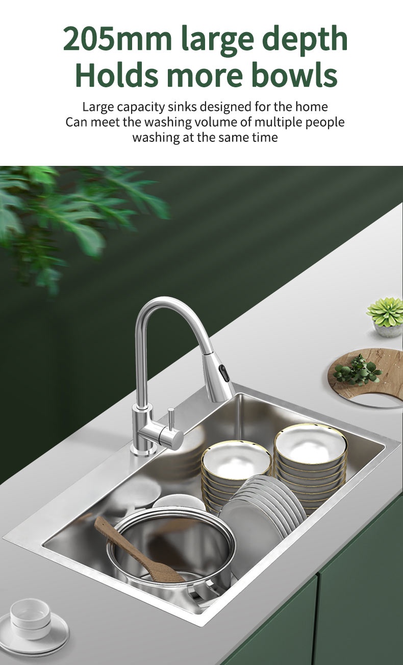 Singki Dapur Nano Sinki 304 Stainless Steel Handmade Single Bowl ...