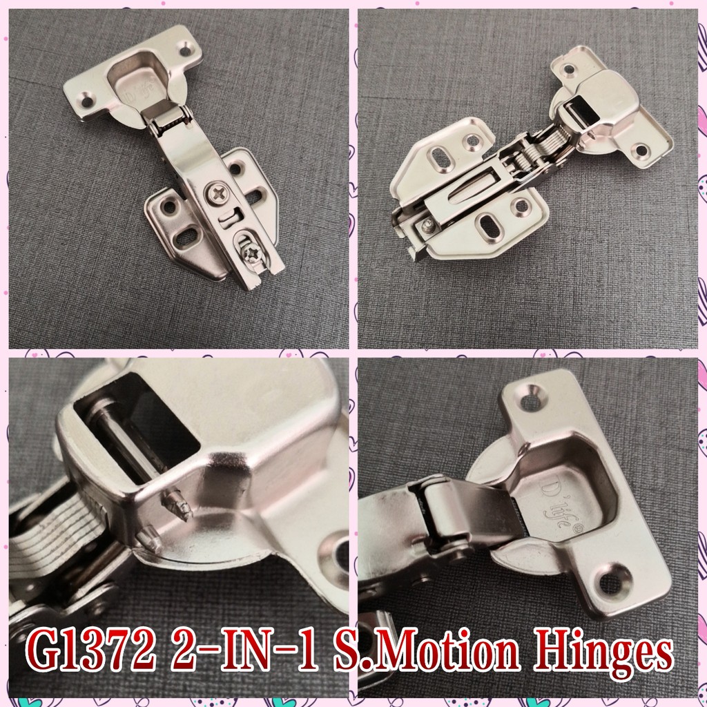 D'life (BULK) G01372 2-IN-1 5/8 SOFT CLOSE CLIP ON HINGES SLIDE ON ...