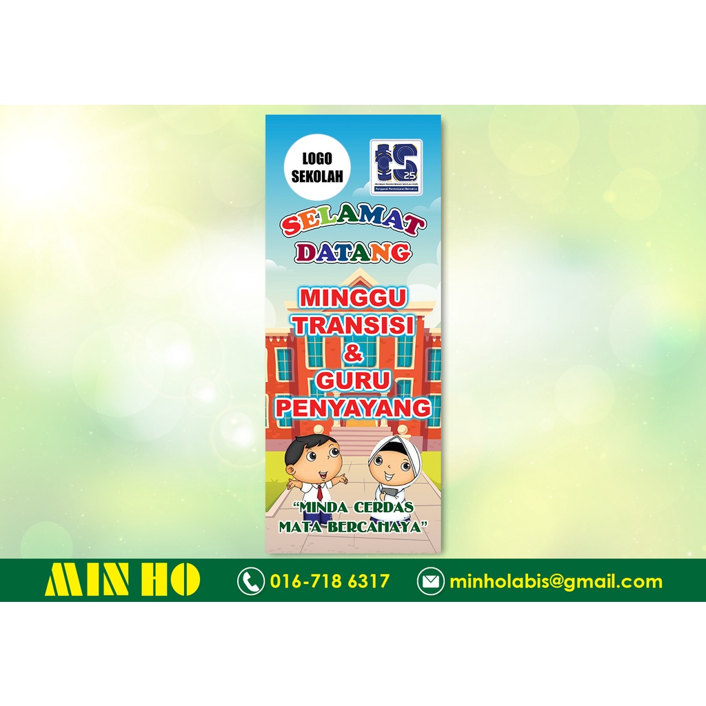 Bunting Sekolah Selamat Datang Minggu Transisi & Guru Penyayang (Custom ...