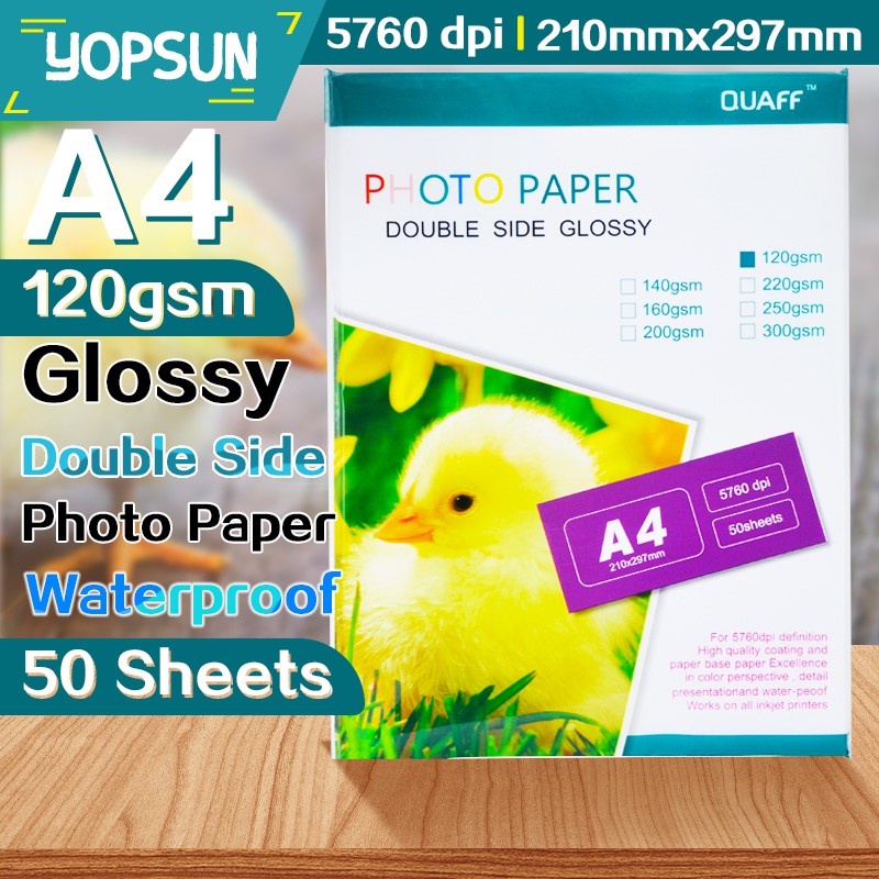 Double Side Glossy Photo Paper A4 120 140 160 200 220 250 300 Gsm 50 ...