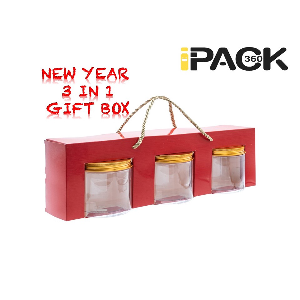 (READY STOCK) 3 IN 1 NEW YEAR BOX / PACKAGING BOX/ GIFT BOX | Shopee ...