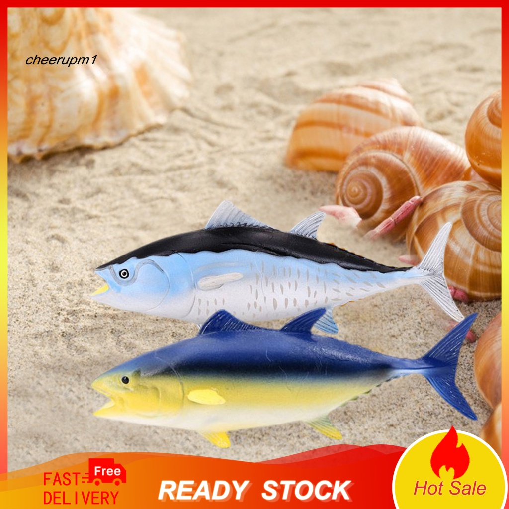 CHEER Desktop Decor Bluefin Tuna Figure Simulation Sea Animal Fish Toy ...