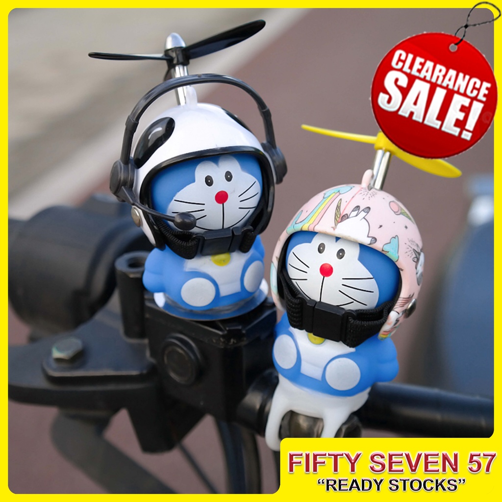 [STICKER TYPE] Doraemon Cartoon Trill Helmet Bamboo Dragonfly Bicycle ...