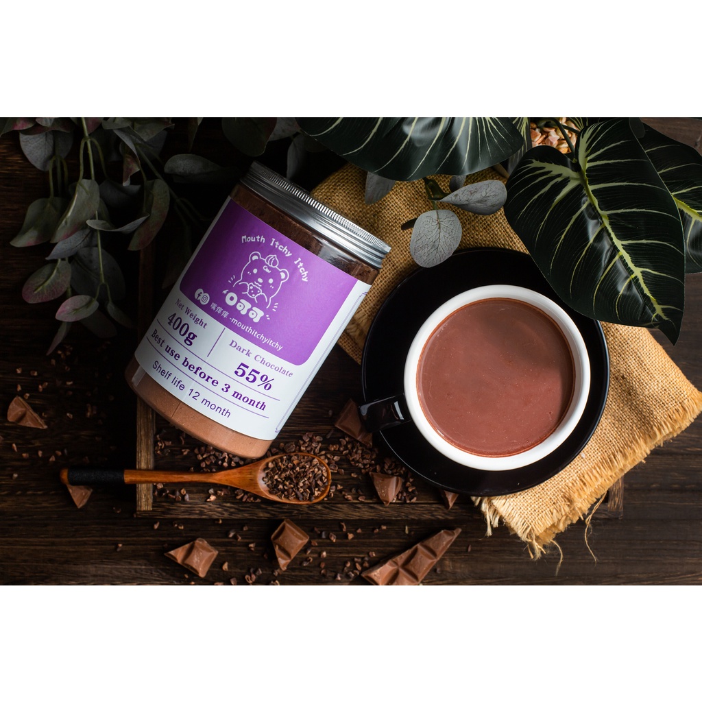 Mouth Itchy Itchy Handcrafted 55% Belgium Dark Chocolate Drinks ...