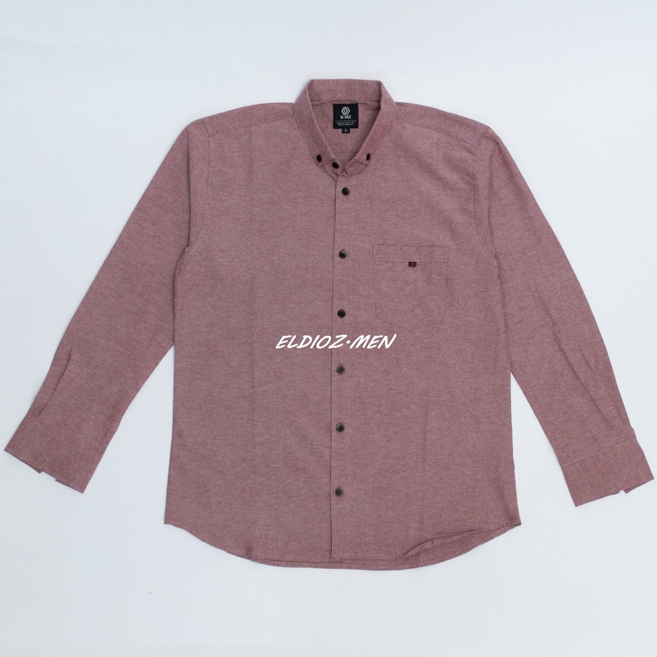 KEMEJA KATUN Men's Shirt Long Sleeve Slim Fit Cotton Oxford Hem Men ...