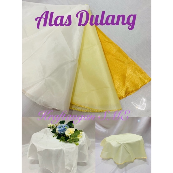 Alas Dulang Kain Satin Siap/ Lapik Dulang/ Alas Dulang Bulat 58cm x ...