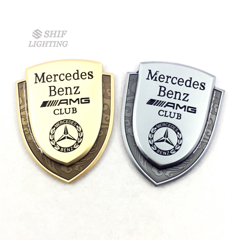 1 x Metal Gold Mercedes Benz //AMG Club Logo Car Auto Decorative Emblem ...
