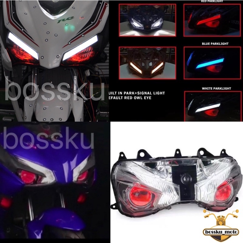 Y16 Y16ZR BODY HEAD LAMP PROJECTOR MATA GABAN PILOT LAMP POSITION LAMPU ...