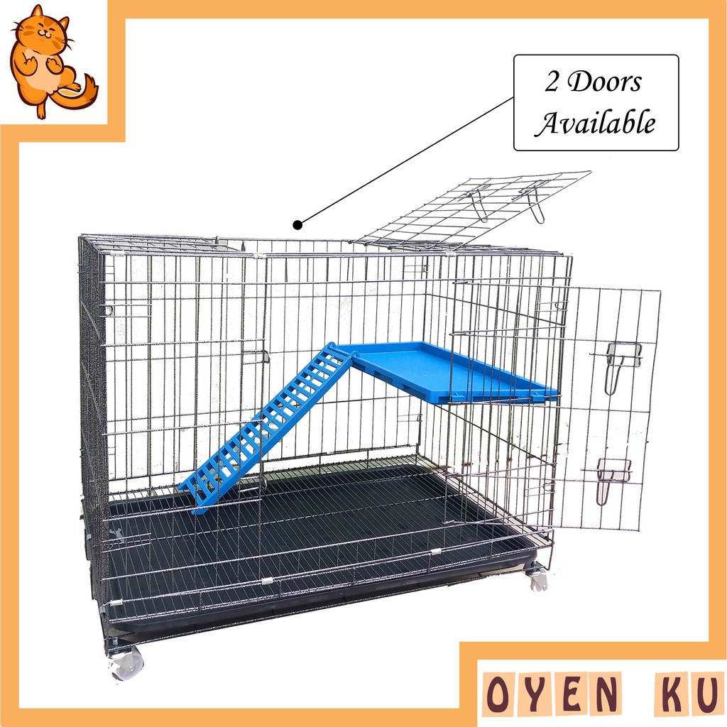 Sangkar Kucing 1 Tingkat Solid Plastik Platform / 1 Level Cat Cage with ...