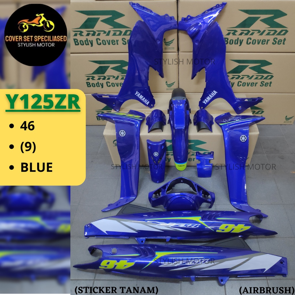 (STICKER TANAM/AIRBRUSH) RAPIDO COVER SET YAMAHA Y125 125ZR Y125ZR 46 ...