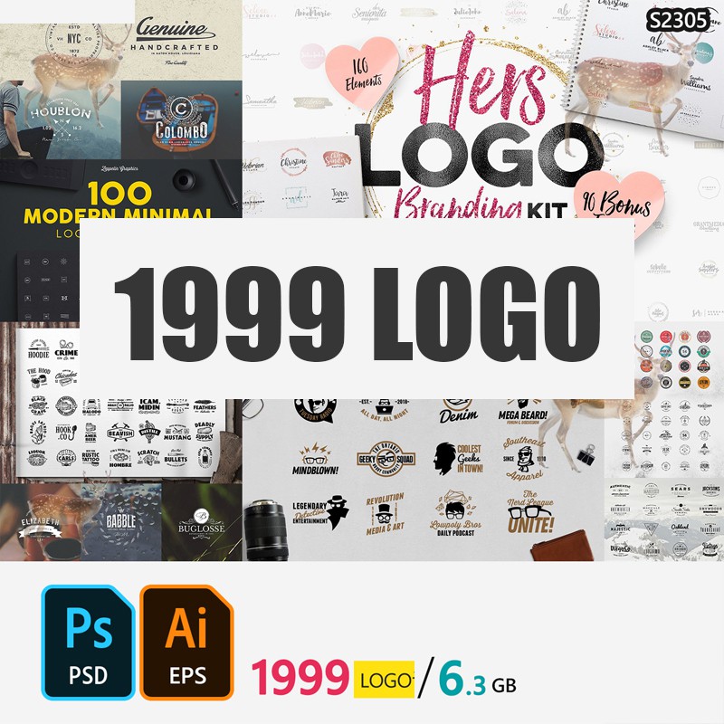 LOGO DESIGN BUNDLE PACK (all Ai format / adobe illutrator / photoshop ...