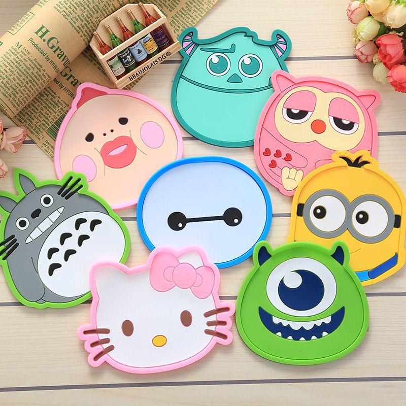 [READY STOCK] Cute 3D Cartoon Drink Coaster Cup Glass Beverage Holder ...