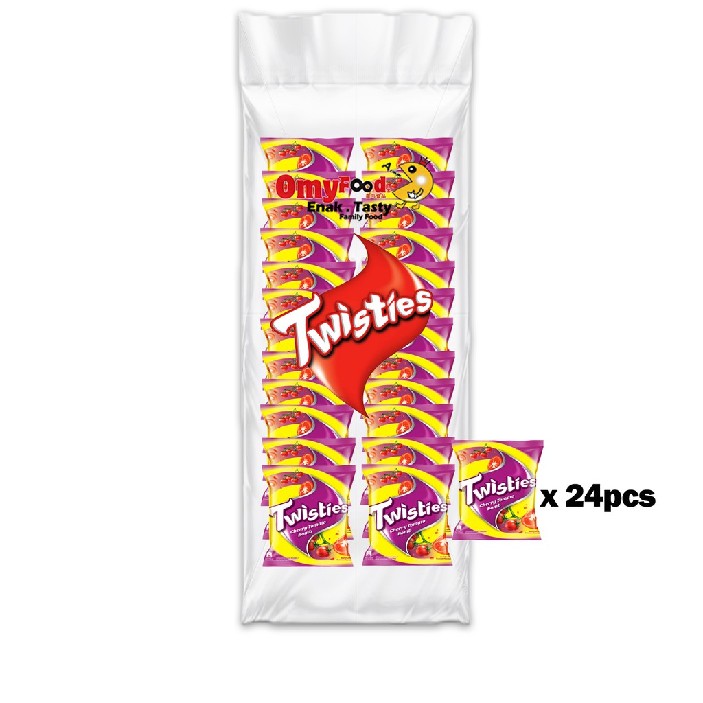 13g x 24pcs Twisties [BBQ Curry / Cheese / Chicken / Tomato] [OmyFood ...