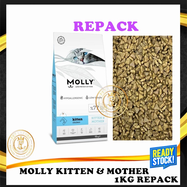 Molly Kitten & Mother - Chicken (Cat Food) 1KG (REPACK) | Shopee Malaysia