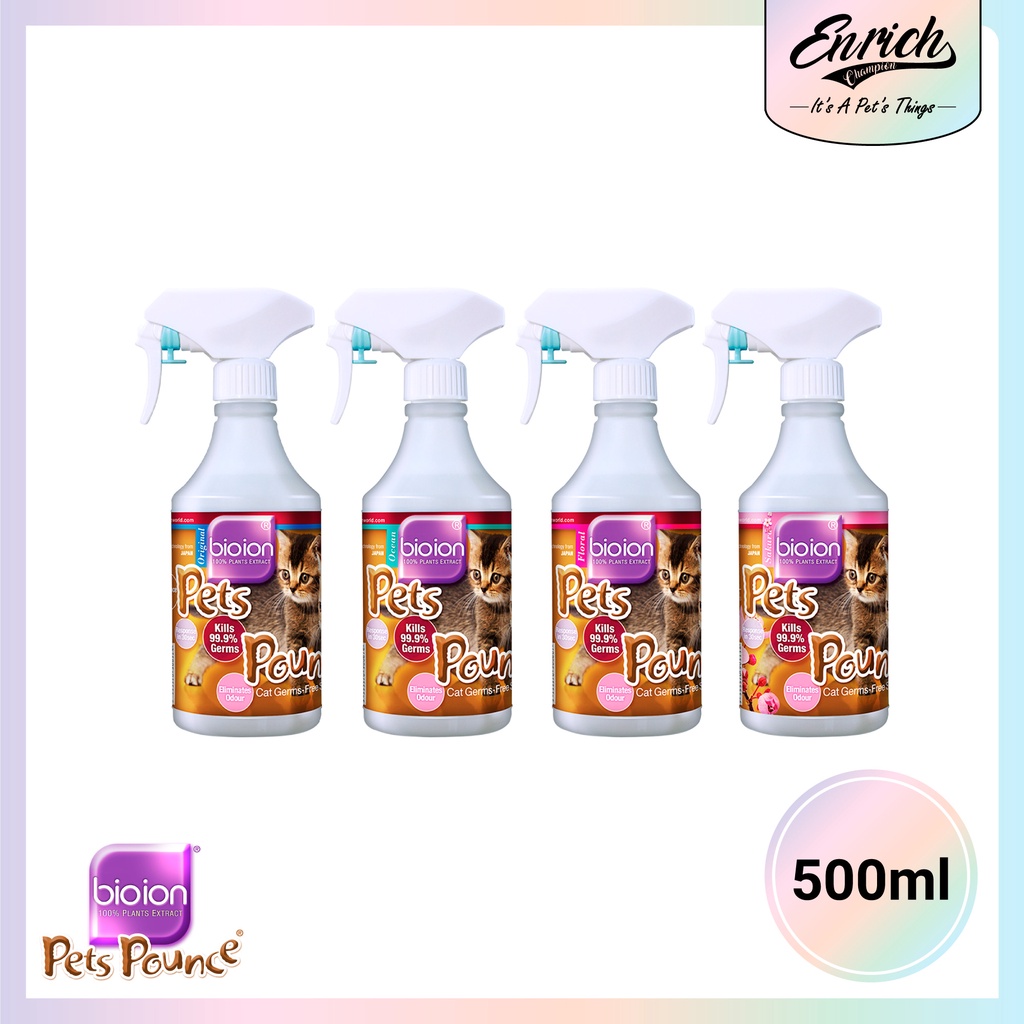 Bio Ion Pet Pounce Germs-Free Sanitizer Spray for Cat 500ml | Shopee ...