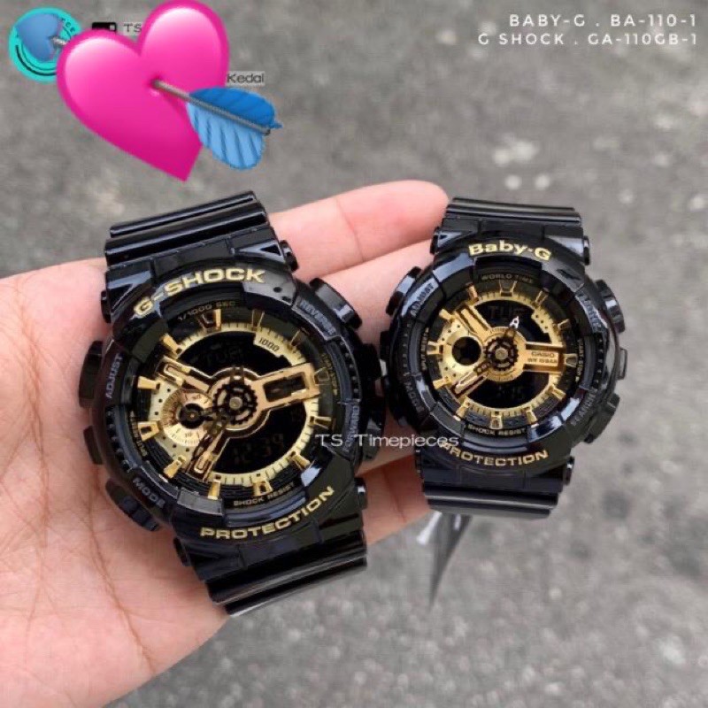 Gshock ga110 couple set dual tone with dual time | Shopee Malaysia