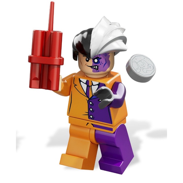 Lego DC Comics Super Heroes 6864 - SH007 Two-Face Minifigure with Two ...