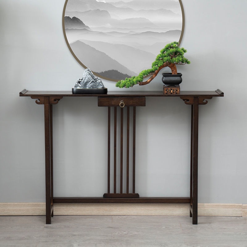 New Chinese Style a Long Narrow Table Solid Wood Console Tables Zen ...