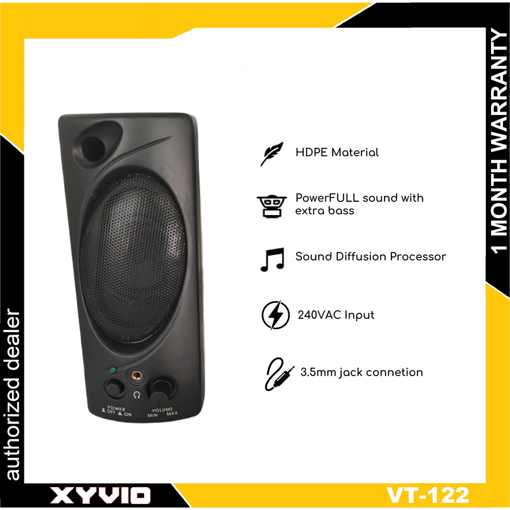 Computer VT-122 25W Classic Desktop PC Speaker ( AC Power ) | Shopee ...