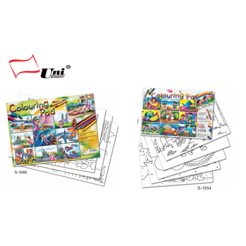 Coloring Book (Colouring Pad) Uni Paper | Shopee Malaysia