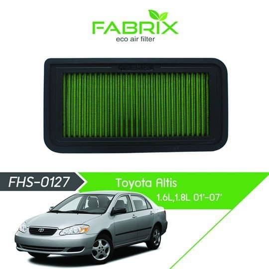 TOYOTA ALTIS (2001 - 2007) FABRIX FHS-0127 Eco High Air Flow Air Filter ...