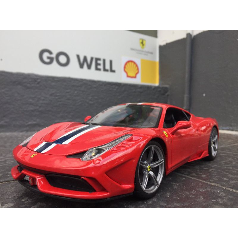 Shell Ferrari 458 Speciale Red 1:18 | Shopee Malaysia