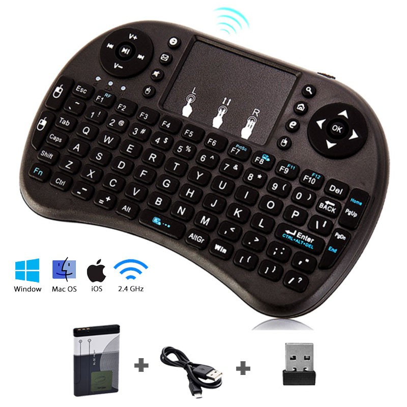 𝟳 𝗫 𝗖𝗢𝗟𝗢𝗥𝗦 》 Wireless Mini Keyboard Air Touchpad Mouse Remote Control ...
