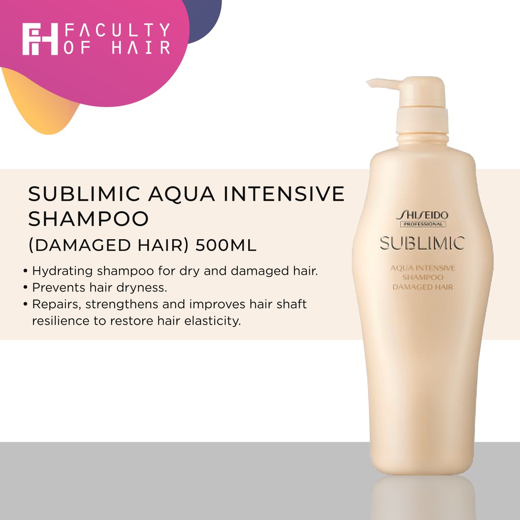 Shiseido Professional Sublimic Aqua Intensive Shampoo (500ml) | Shopee ...