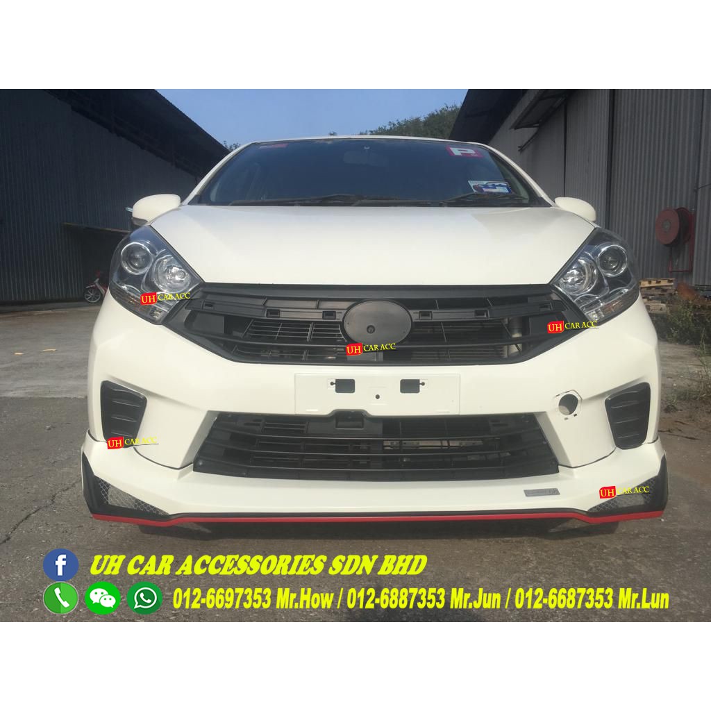 Perodua Axia 2014-2018 Drive68 Bodykit Skirting Lips With Paint [READY ...