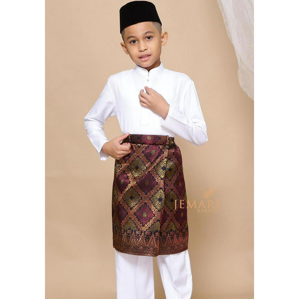 Instant Samping Raya Kids - Songket Red Gold SAMPIN RAYA SAMPIN BAJU ...