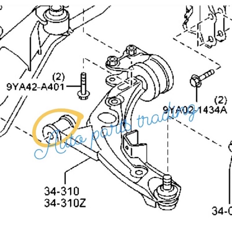 MAZDA CX9 TB FRONT LOWER ARM BUSH JAPAN | Shopee Malaysia