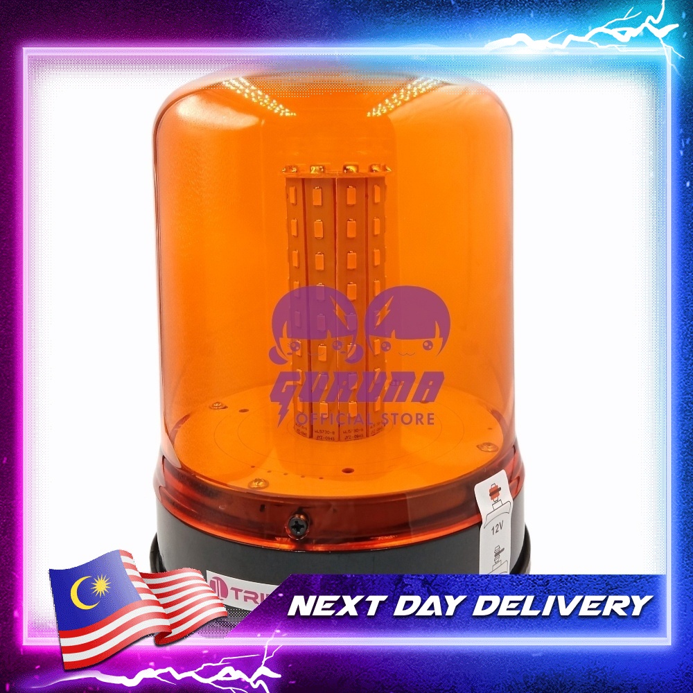 LED Beacon Light Warning Light 12-24V Amber Yellow Lori Truck Car ...