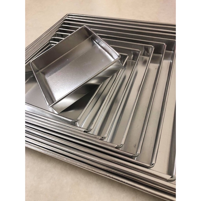 Bundle Sales‼️ Aluminium Bakery Square Thin Tin Tray (9x9x1) | Shopee ...