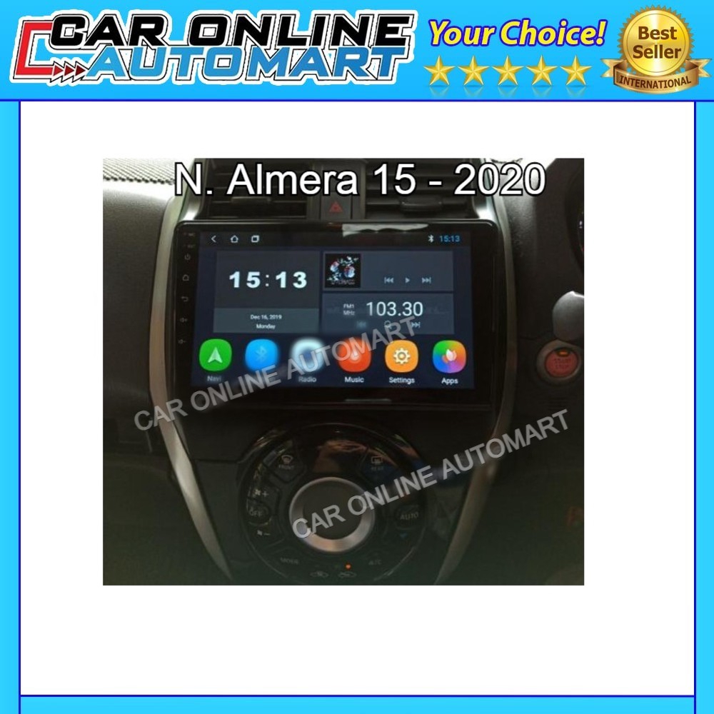 NISSAN ALMERA 15-2020 BIG SCREEN ANDROID 12 MEDIA PLAYER WITH CASING ...