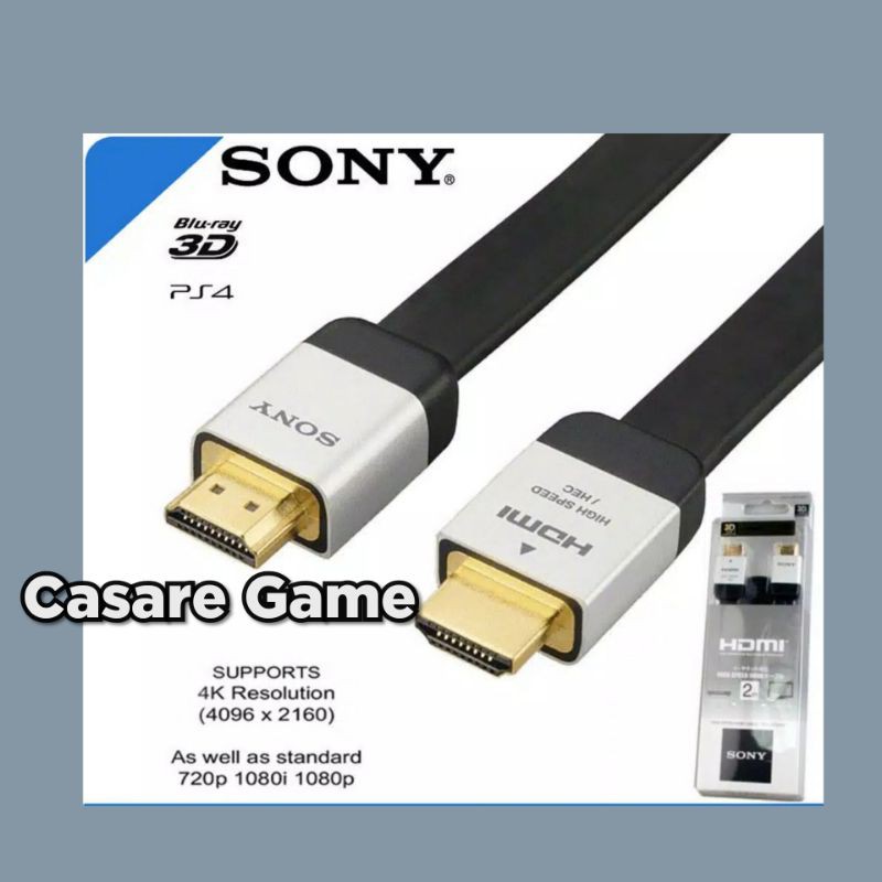 Sony HDMI CABLE 2M 2k 4k Gold Plate Support PS3/PS4/PS5/PC | Shopee Malaysia