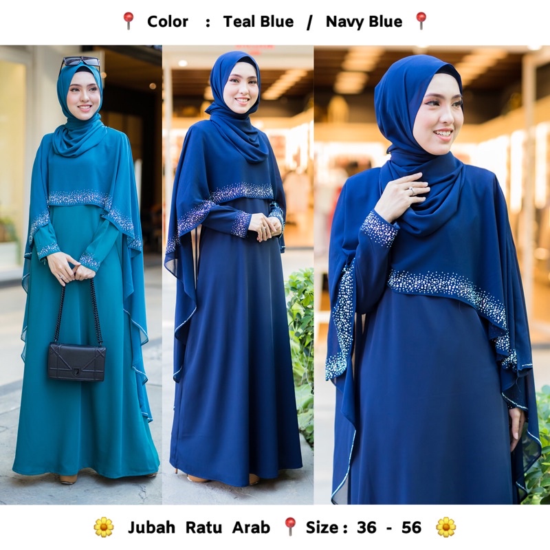 Jubah Ratu Arab . Cape Jubah Dress . Muslimah PlusSize Dinner Dress ...