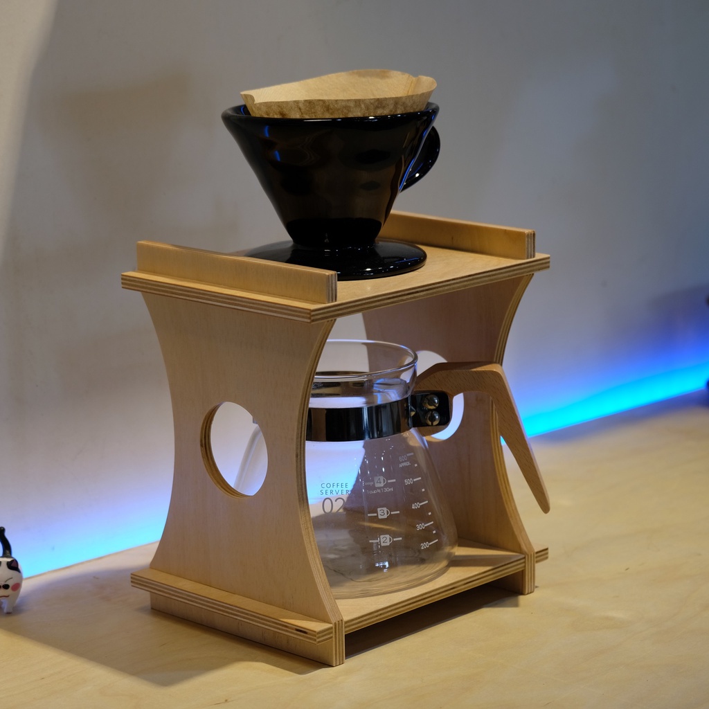 Handmade coffee funnel holder with filter compartment V60 | Shopee Malaysia