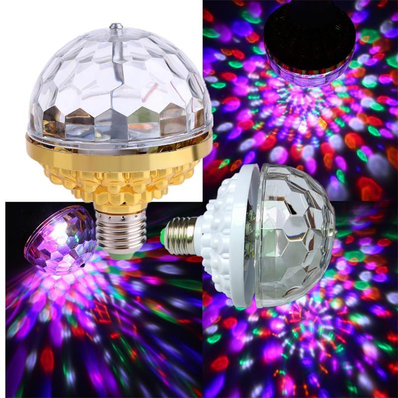 E27 Mini Disco Light 6W RGB 6 Color Crystal Magic Light Bulb Lamp ...