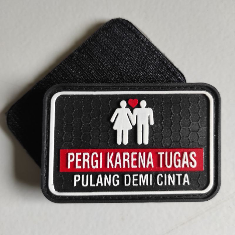 RUBBER PATCH LOGO TNI GO BECAUSE OF THE AS HOME, DEMI, LOVE,/, RUBBER ...