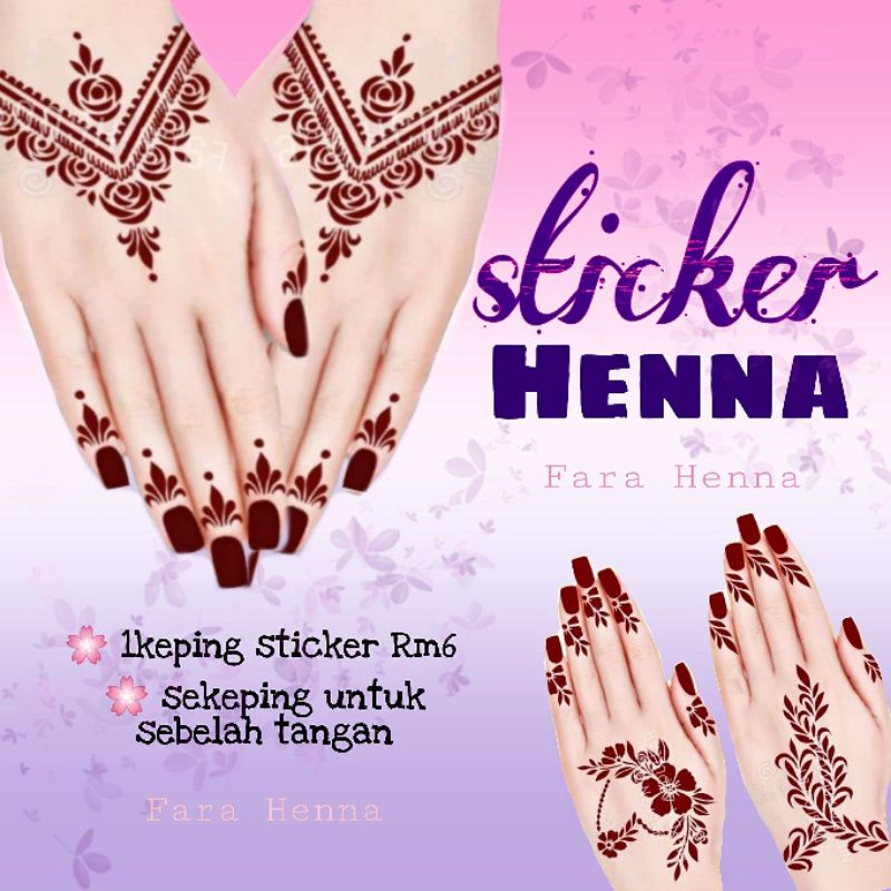 STICKER HENNA SIMPLE VERSION 2 (DIY HENNA) | Shopee Malaysia