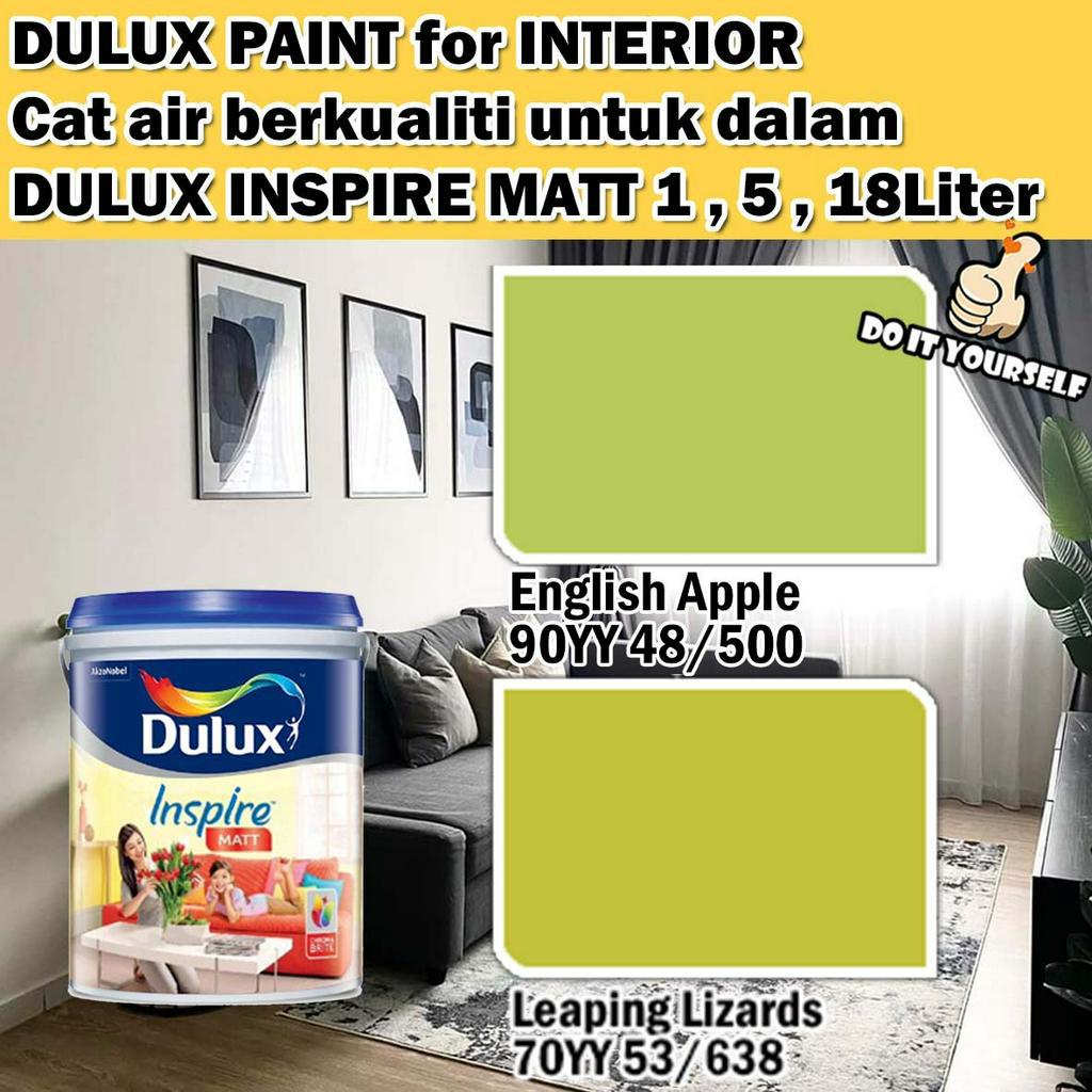 ICI DULUX INSPIRE INTERIOR MATT 5 Liter English Apple / Leaping Lizards ...