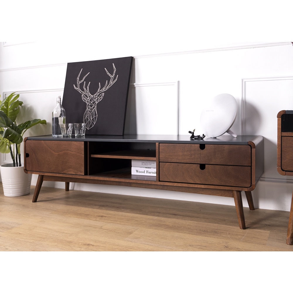 READY STOCK TV Console ZARA Solid Wood TV Stand | Shopee Malaysia