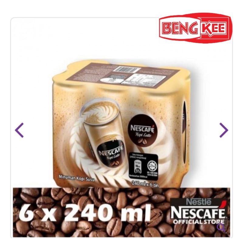 Beng kee🔥Nescafe Latte 6pcs tin 240ml🔥 | Shopee Malaysia