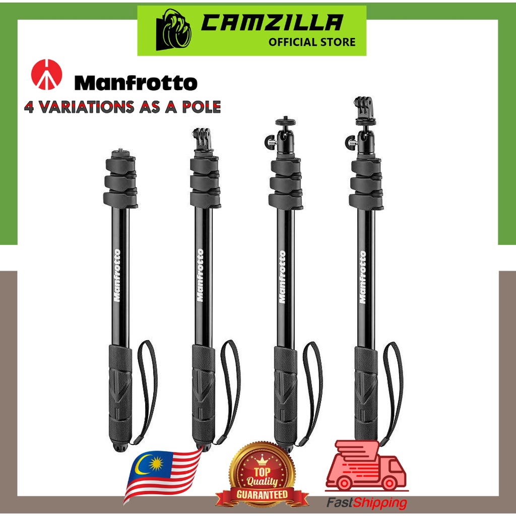Manfrotto Compact Xtreme 2-In-1 Photo Monopod and Pole (26-MPCOMPACT-BK ...