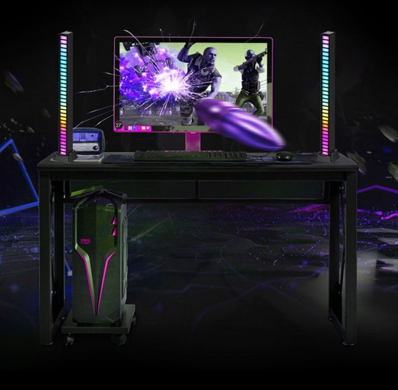 RGB Music Level LED Lamp Indicator Sound Control Rhythum Pickup Light ...