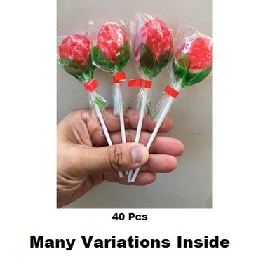 40 Pcs Mix Fruit 14cm Strawberry /Windmill/Clown/ Star/ Spinny Twisted/Heart/ Halloween ...