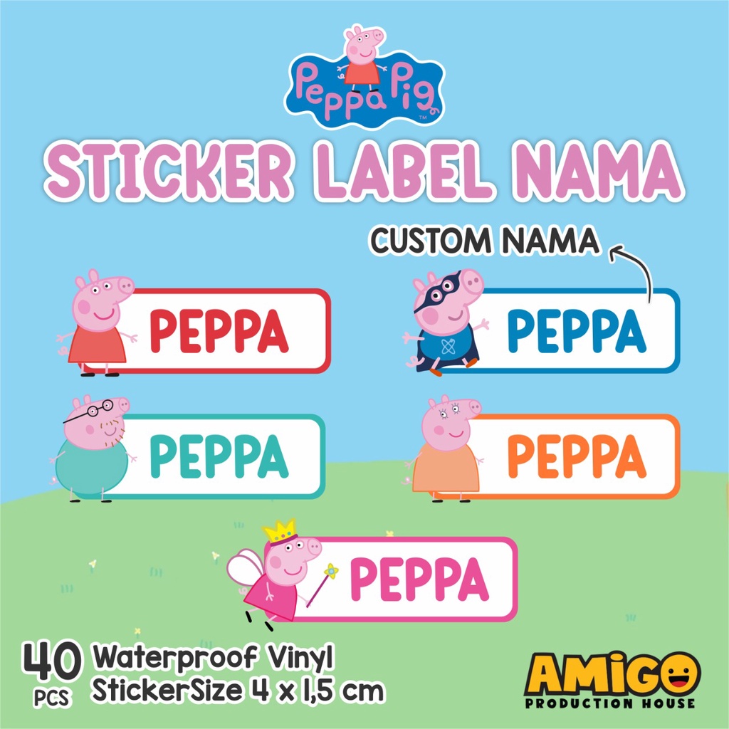 Disney Duffy Children's Name Label sticker Stationery ATK Peppa Pig ...